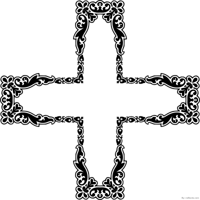 Decorative And Ornamental Cross Design - Art Deco Png Cross - Free ...