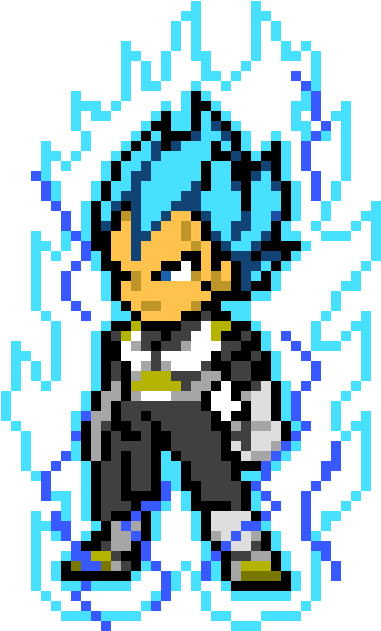 Download Vegeta Super Sayan God Super Sayan Pixel Art Maker - Pixel Art ...
