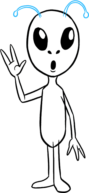 Download How To Draw Alien - Full Body Drawings Of A Alien PNG Image ...