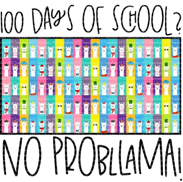 Download No Prob Llama Mjctransfers - 100 Days No Probllama PNG Image ...