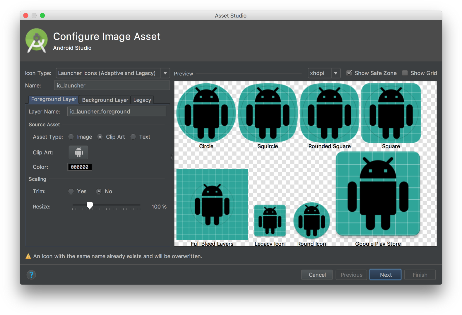 Image Asset Studio On Android Studio - Dialog Android Background Color ...