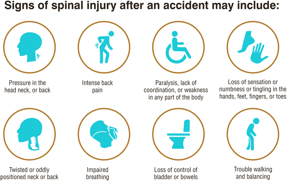 Sign Of Spinal Cord Injury After An Accident - Graphic Design - Free ...