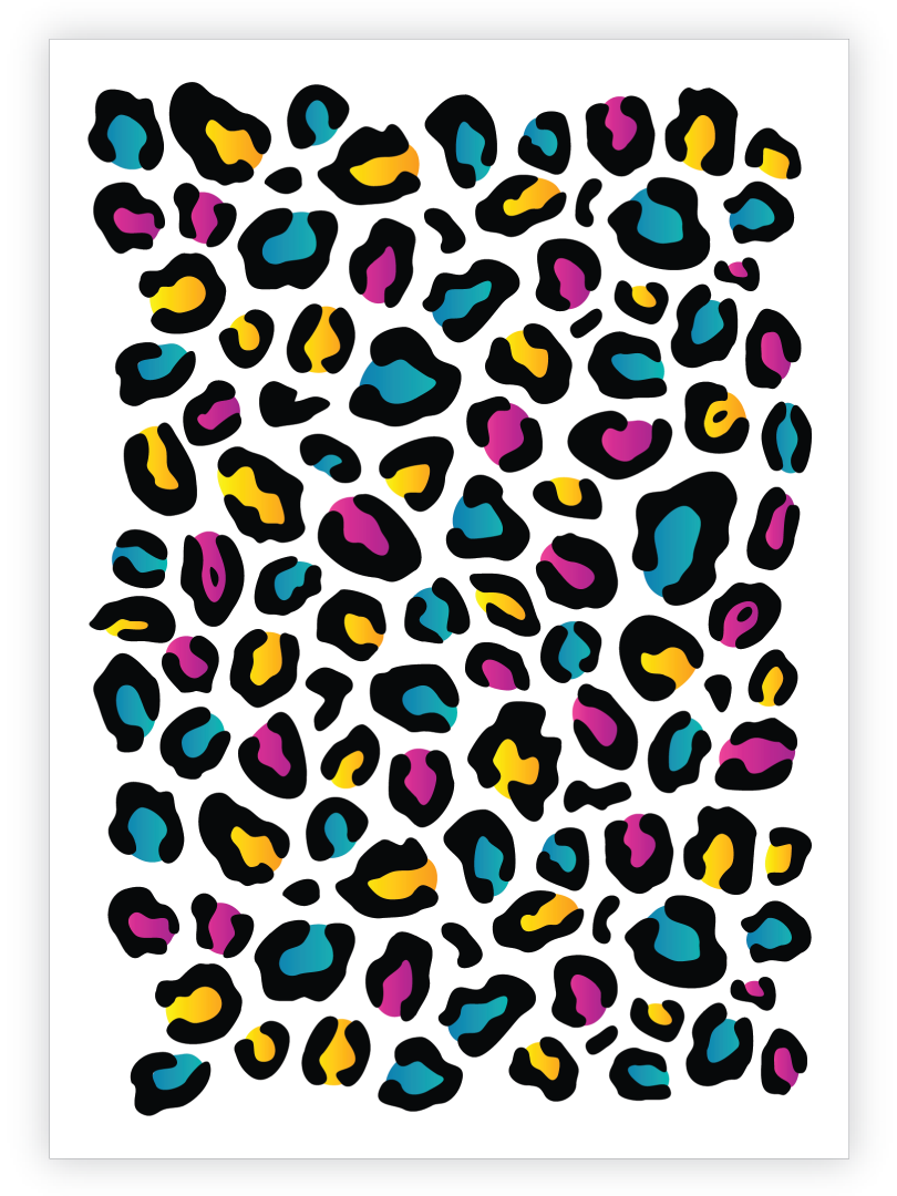 Colorful Cheetah Pattern