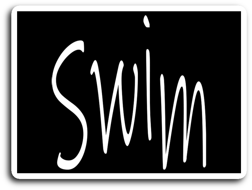 Swim Scribble Sticker - Calligraphy - Free Transparent PNG Download ...