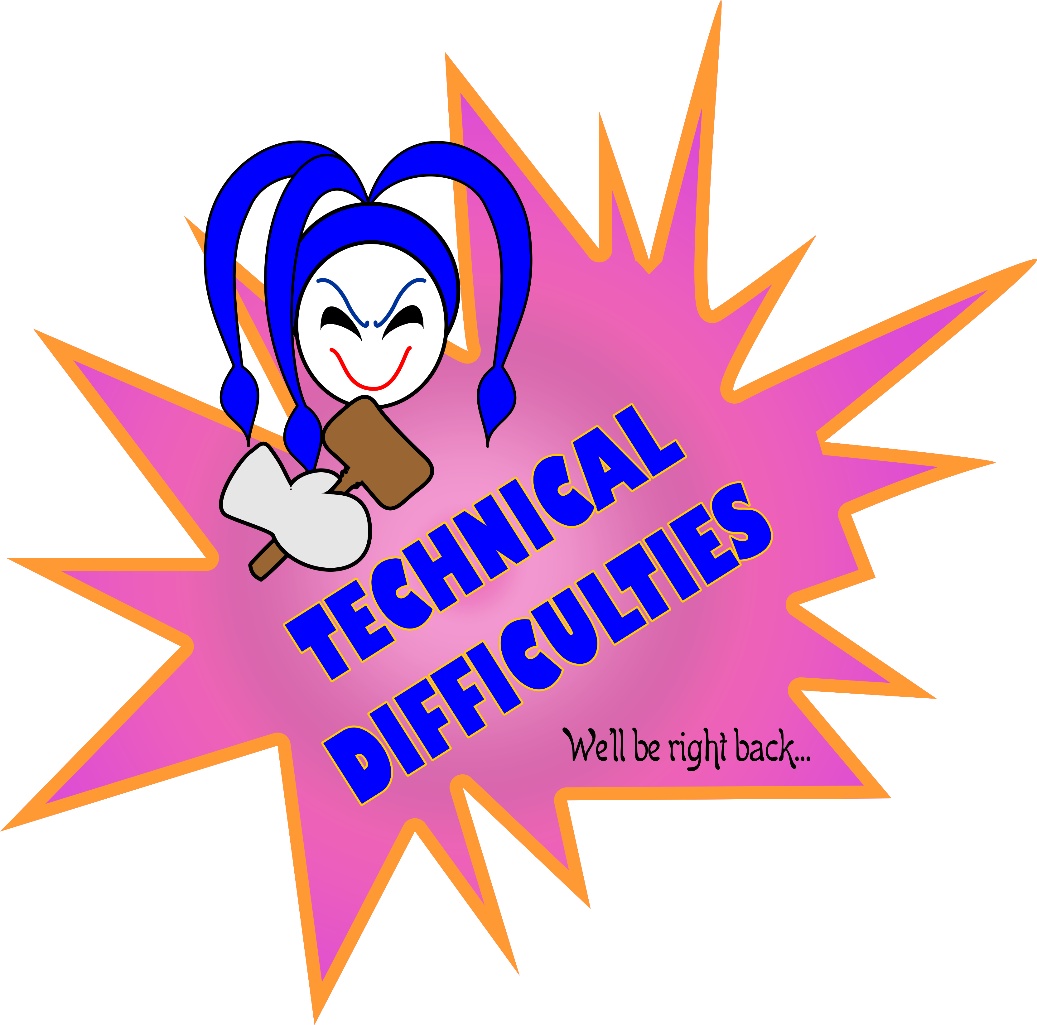Download Technical Difficulties - Cartoon PNG Image with No Background ...