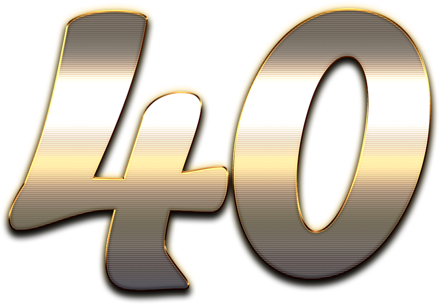 40 Number Logo Png - Transparent Number 40 - Free Transparent PNG ...