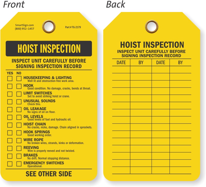 Download Crane Inspection Checklist - Overhead Crane Inspection ...