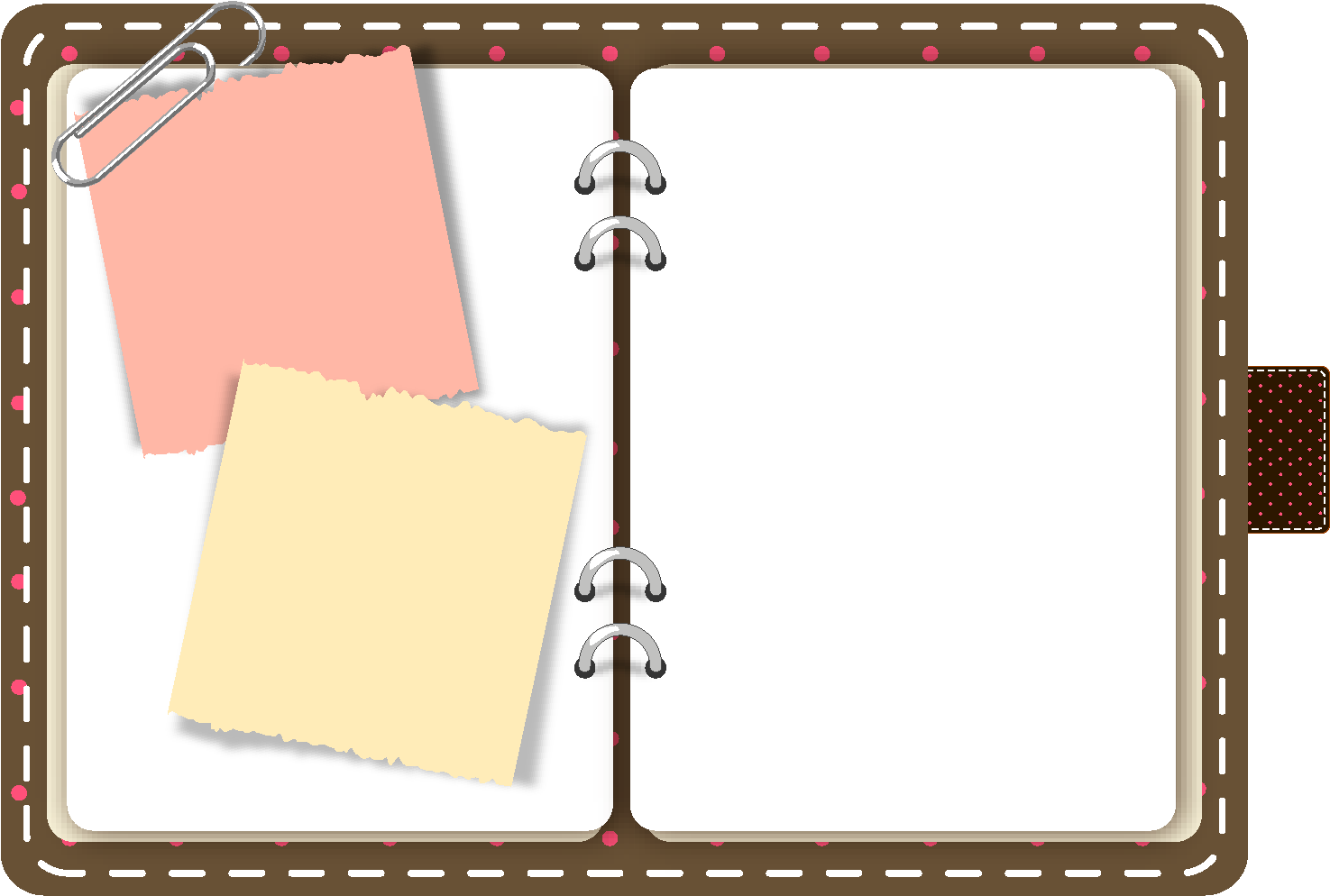 Download Vector Hand Drawn Blank Notepad With Note - Symmetry PNG Image ...