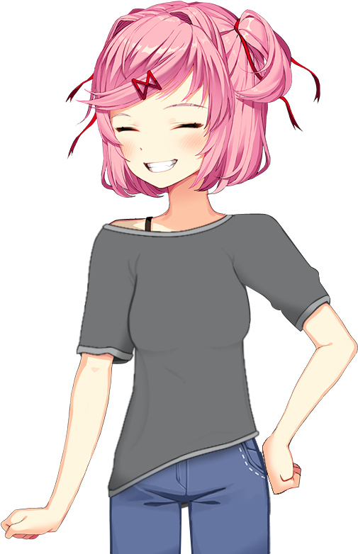 Ddlc - Png Doki Doki Literature Club Natsuki Sprites - Free Transparent ...