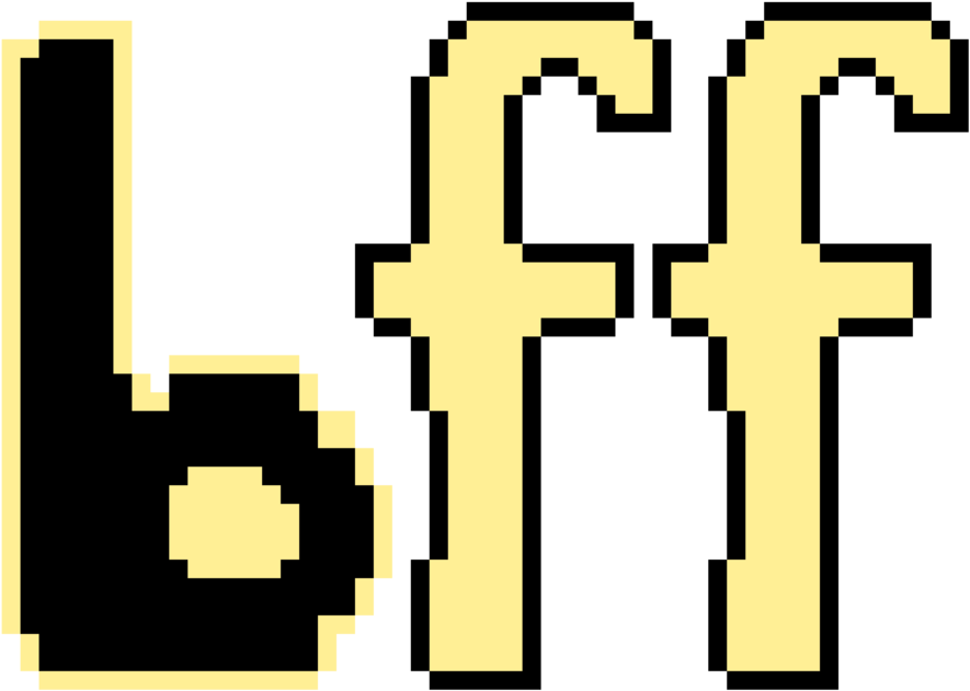 Download Bff Title - Kawaii Faces Pixel Art PNG Image with No ...