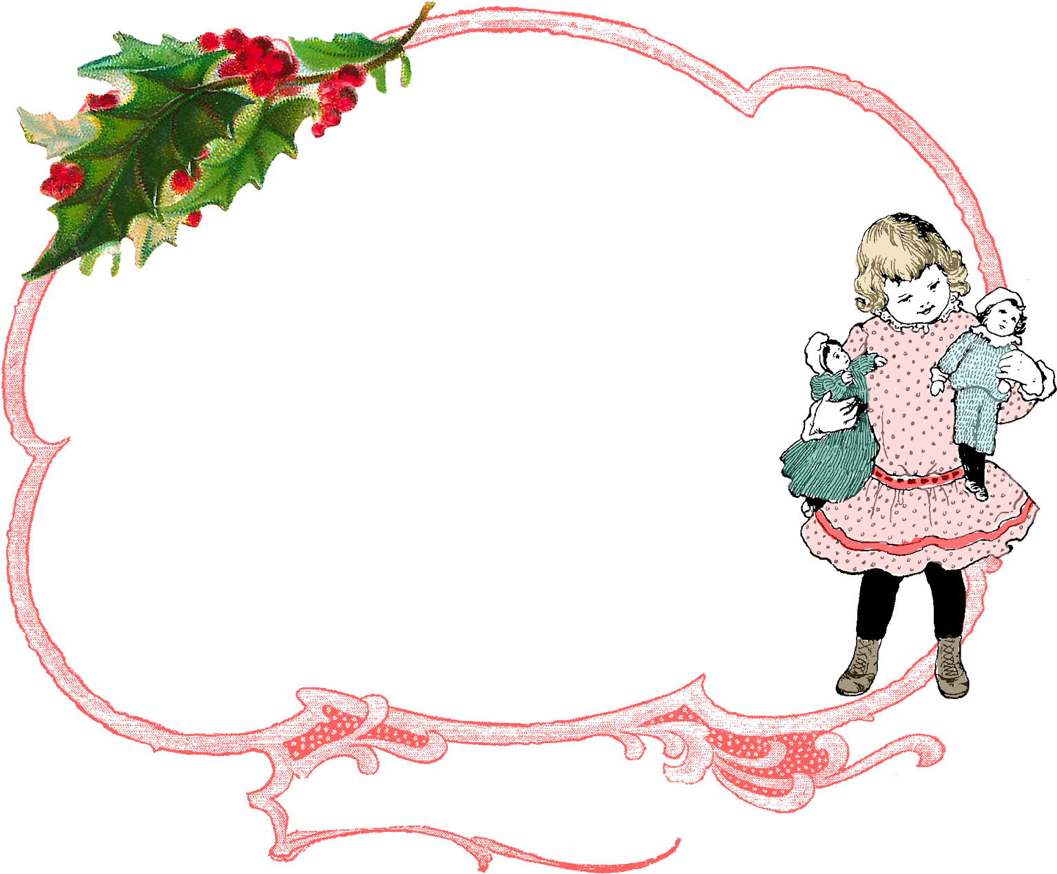 Digital Christmas Border Design Downloads - Picture Frame - Free ...