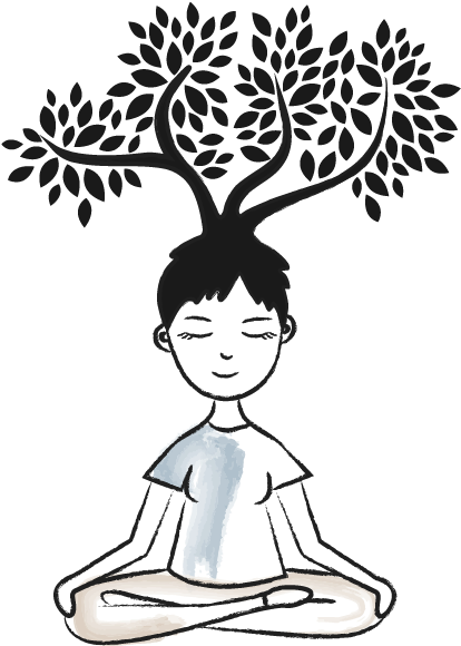 Download Tree Meditation - Mindfulness Clipart Black And White PNG ...