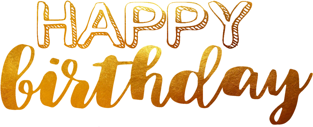 Report Abuse - Happy Birthday Text Gold - Free Transparent PNG Download ...