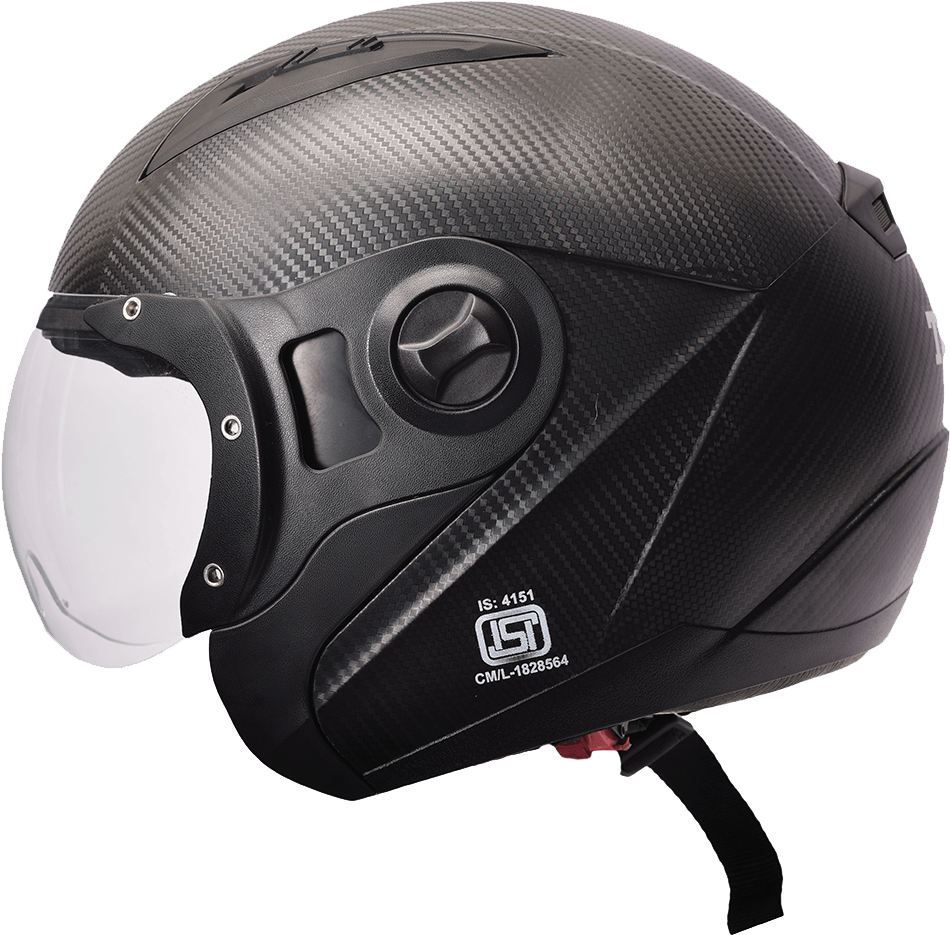 Download Half Face Black Ge - Tvs Helmet PNG Image with No Background ...