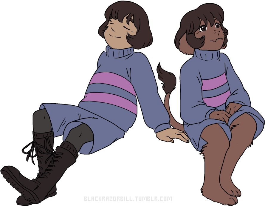 “@caretaker-au's Frisk And Their Speciesbent Counterpart - Caretaker Of ...