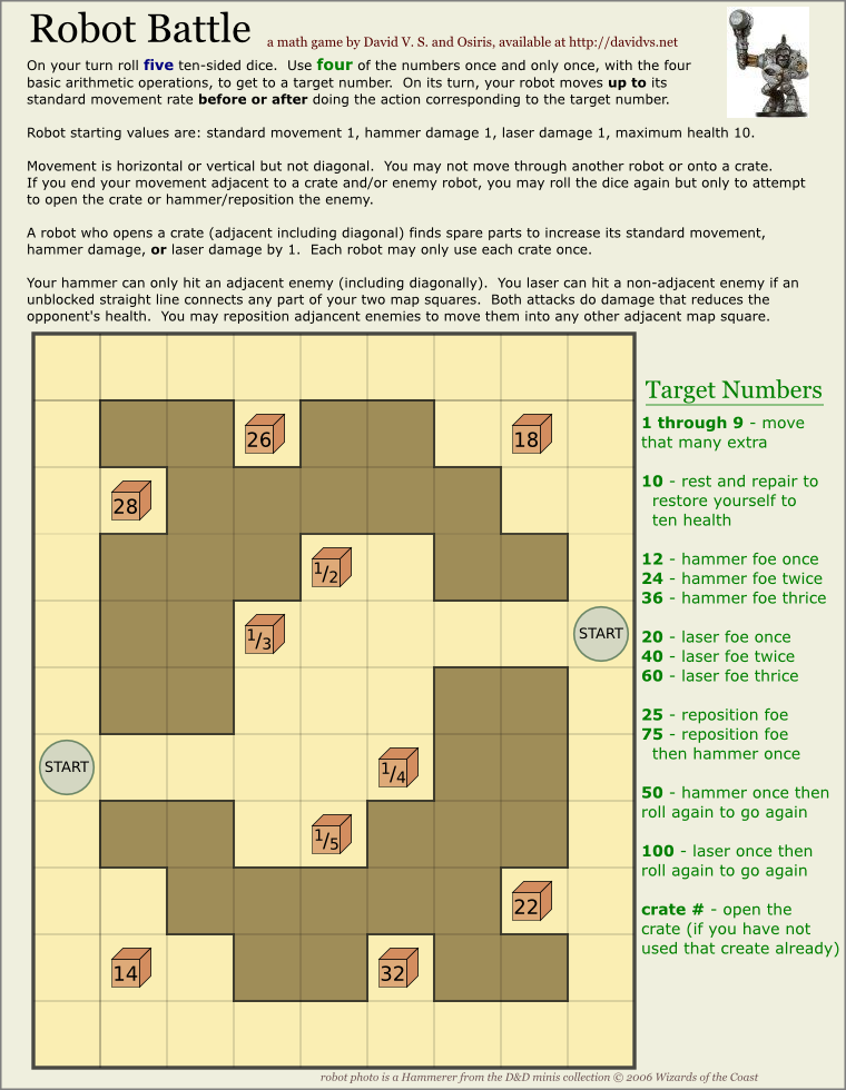 Download Robot Battle Game Board - One Sheet Paper Game PNG Image with ...
