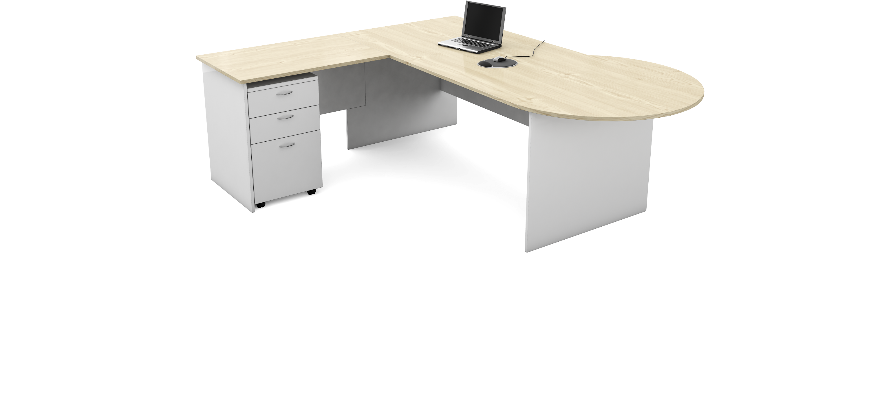 Download P Shaped Office Desk Brisbane - Table PNG Image with No ...