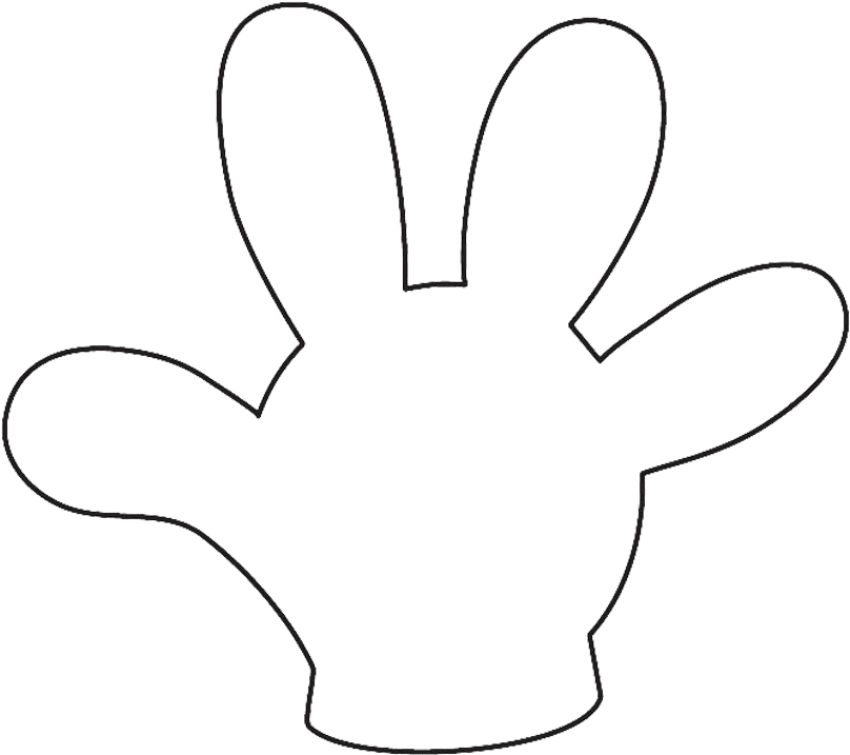Free Png Download Mickey Mouse Hand Trace Png Images - Line Art - Free ...