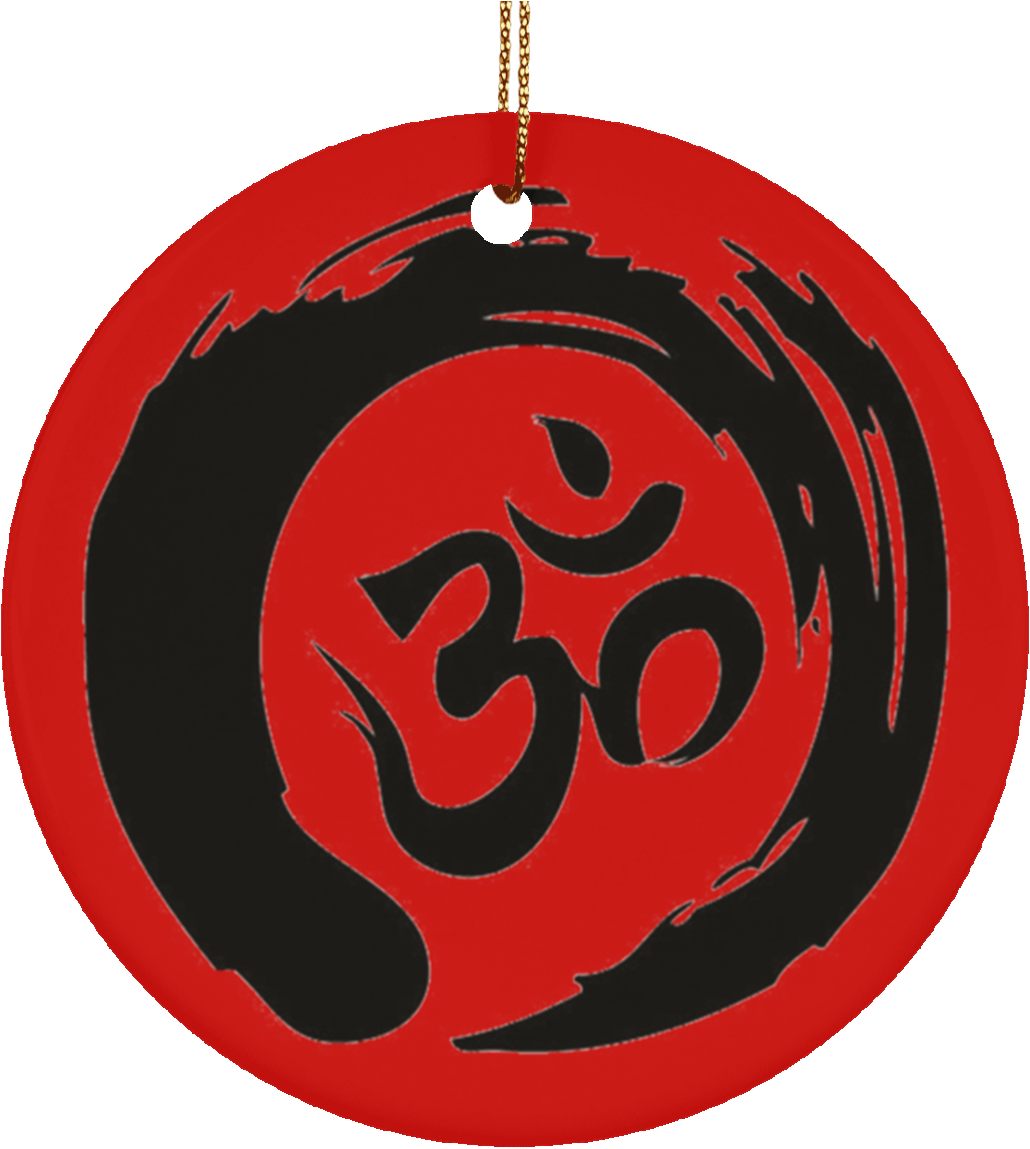 Om Symbol Ceramic Circle Ornament - Circle - Free Transparent PNG ...