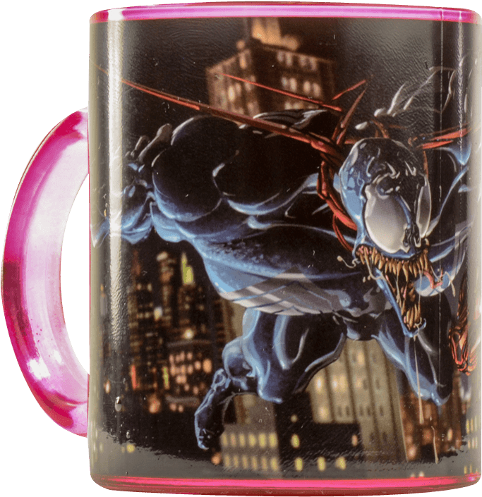 Venom And Carnage Fight Glass Mug - Action Figure - Free Transparent ...
