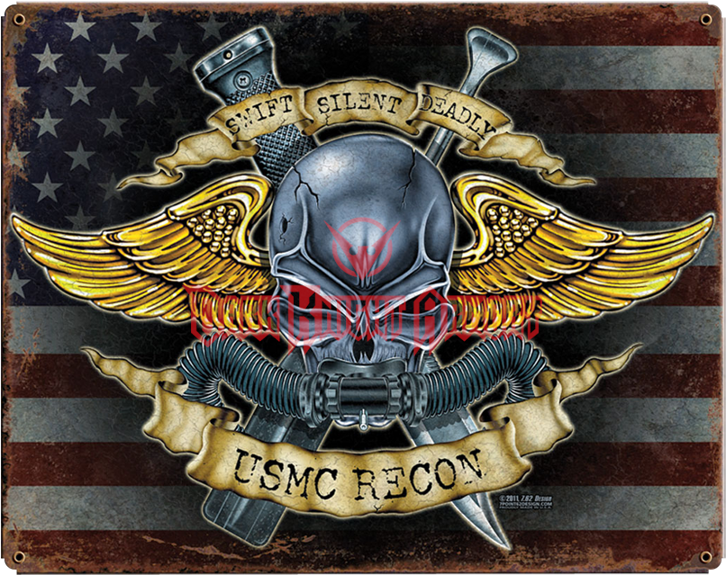 Download Usmc Recon Jack Of All Trades Vintage Steel Sign - Marine Corp ...
