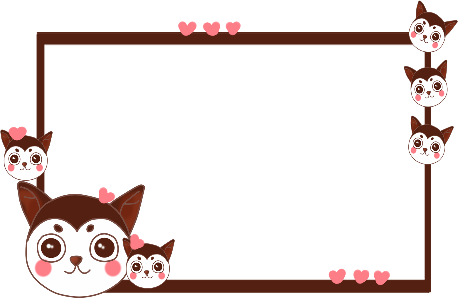 Download Border Cartoon Q Version Dog Png And Psd - Cartoon PNG Image ...