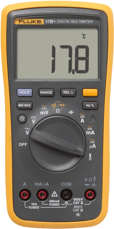 Download Digital Meter Png Clipart - Fluke 17b Digital Multimeter PNG ...