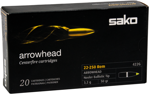 Download 22-250 Arrowhead 50gr Nosler Ballistic Tip - Sako Trg 42 PNG Image with No Background ...
