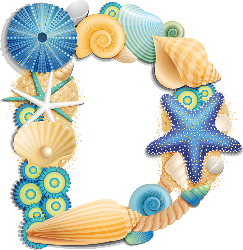 Download Seashell Alphabet, Blue By Яндекс - Shells Letter Clipart PNG ...