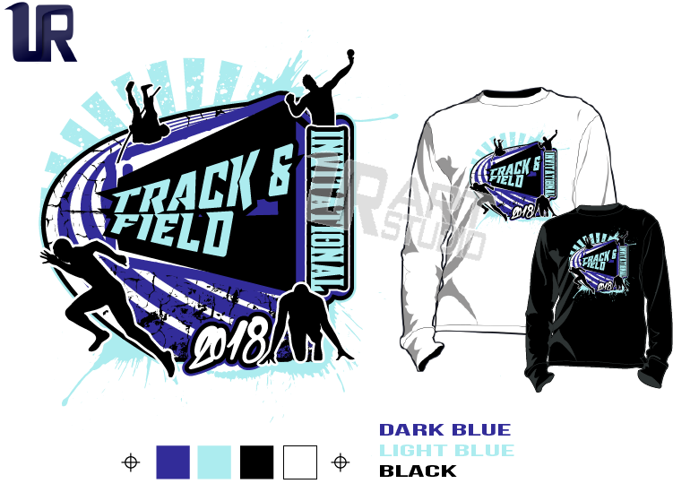 Download Track & Field Invitational Tshirt Vector Design Separated ...