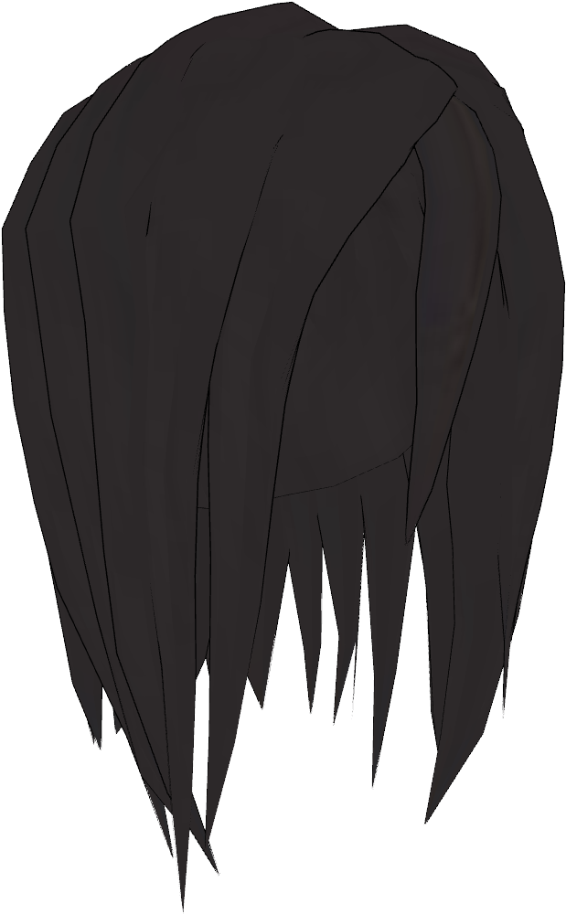 Download Clip Black And White Mmd Long Bang By Mbarnesmmd On - Mmd ...