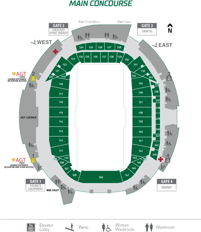 Download Stadium Concourse Map - Mosaic Stadium Map PNG Image with No ...