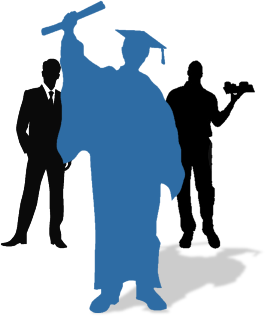 Download New Grad Blueprint - Graduation Student Silhouette PNG Image ...