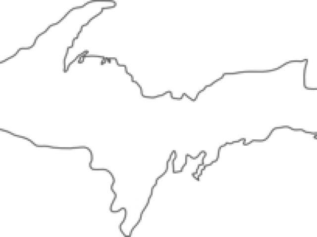 Michigan Clipart Outline - Upper Peninsula Of Michigan - Free ...