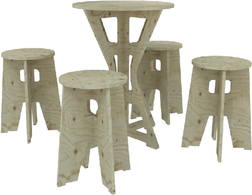 Download Cafe Table Seating Package - Bar Stool PNG Image with No ...