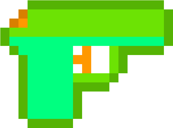 Water Gun - Rainbow Heart Pixel Art - Free Transparent PNG Download ...