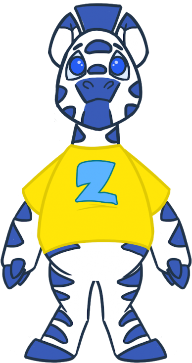 Download Zed The Zebra - Cartoon PNG Image with No Background - PNGkey.com