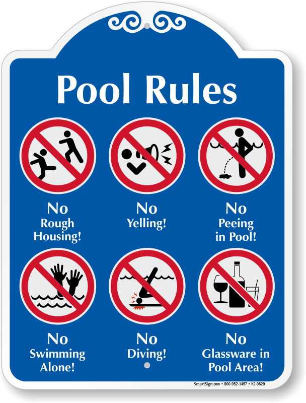 Download Pool Rules Symbol Signature Sign - Rules At The Pool PNG Image ...