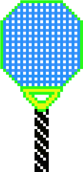 Download Pixel Tennis Racquet - Badminton Racket Pixel PNG Image with ...