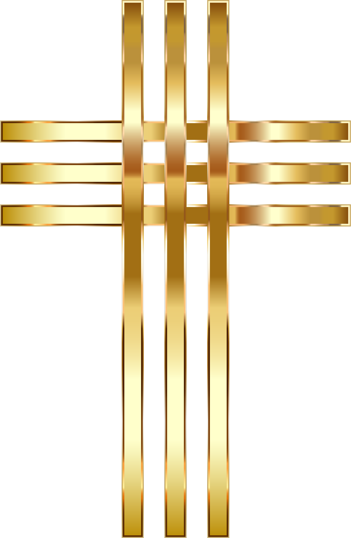 Download Stylized Golden Cross No Background Clip Art Transparent ...