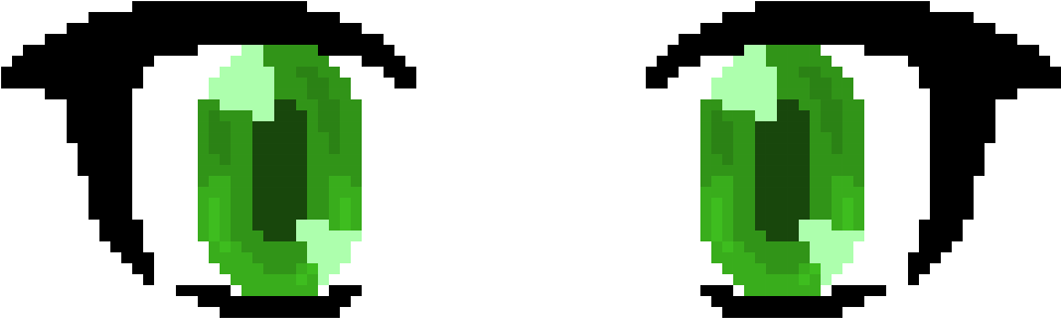Download Green Eyes - Pixel Art PNG Image with No Background - PNGkey.com