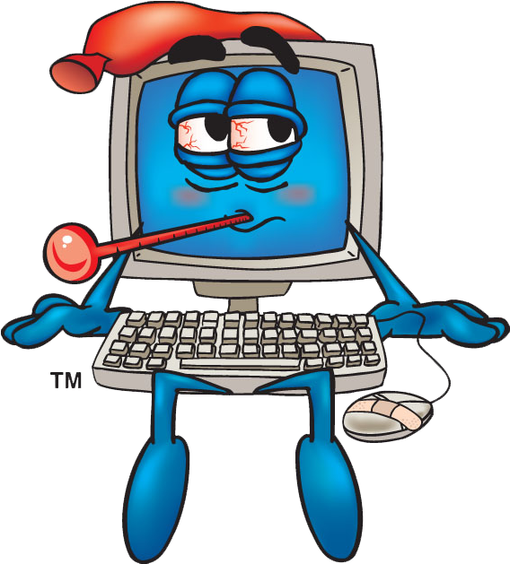 Download Computer Sick Slowcomputersickpc - Computer Repair PNG Image ...