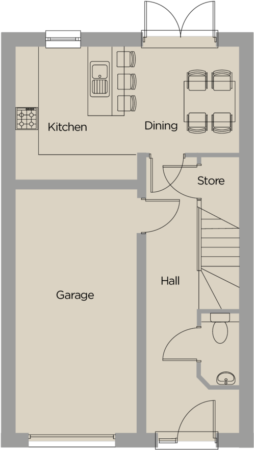 Download Meadow View Floorplans The Hazel 1 - Floor Plan PNG Image with ...
