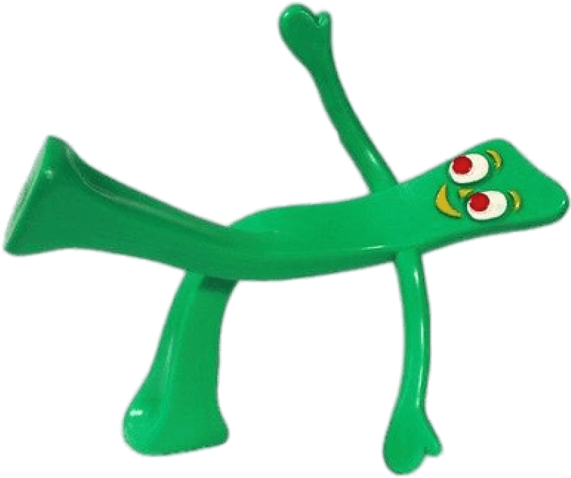 Download Free Png Download Gumby Holding One Leg Up Clipart - Red-eyed ...