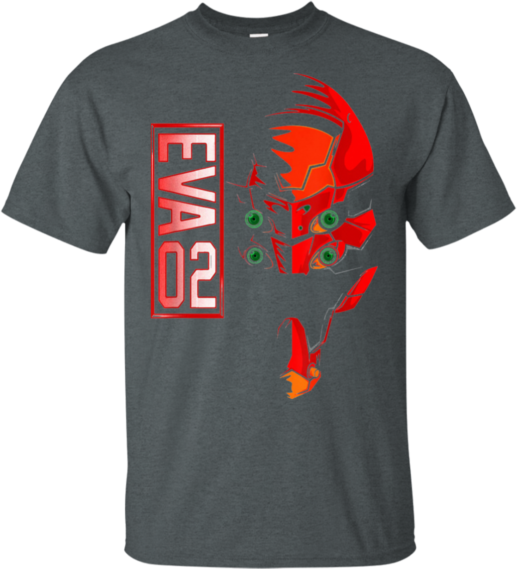 Neon Genesis Evangelion Eva 02 T Shirt - Free Transparent PNG Download ...