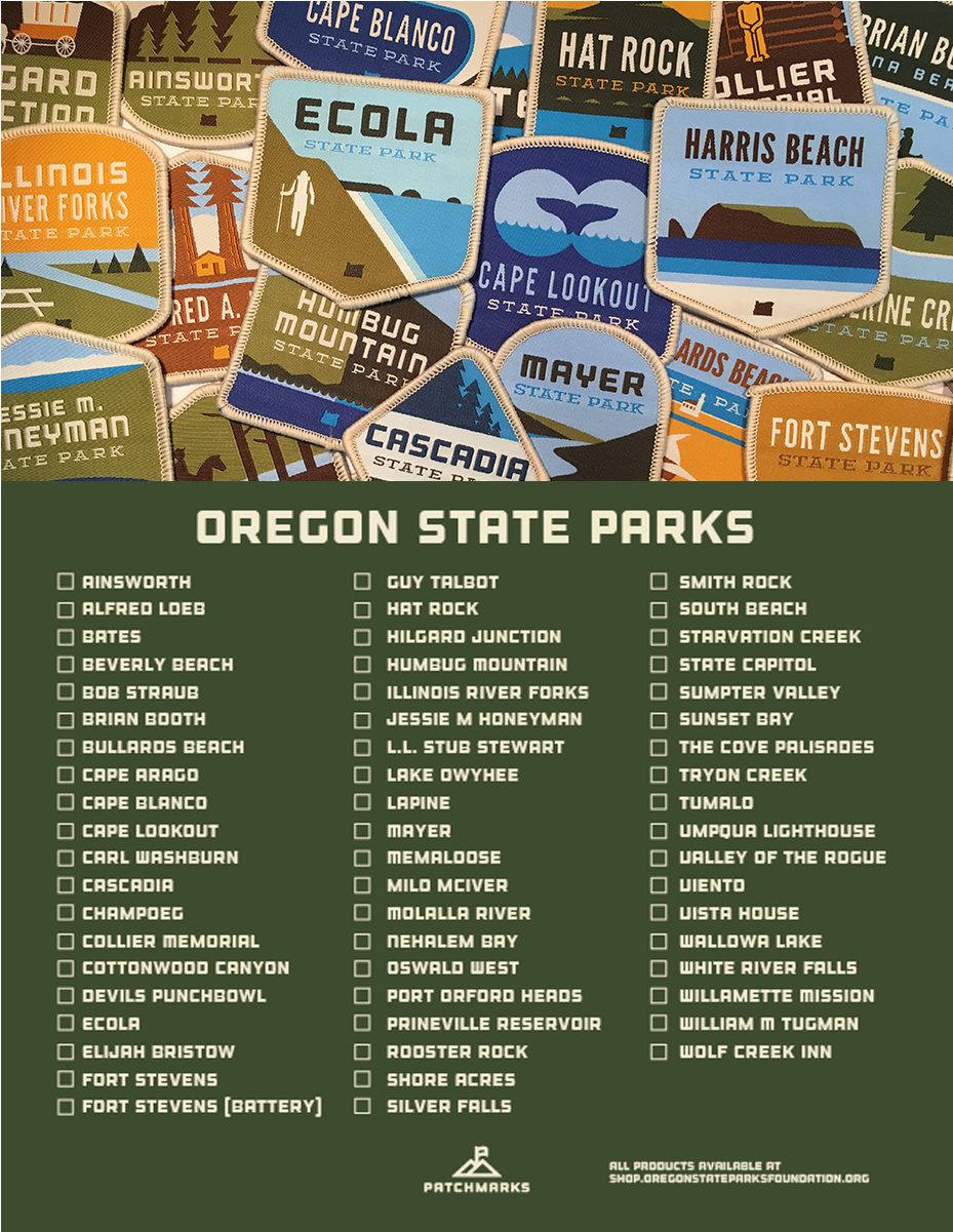 Oregon State Parks Collection Checklist - Flyer - Free Transparent PNG ...