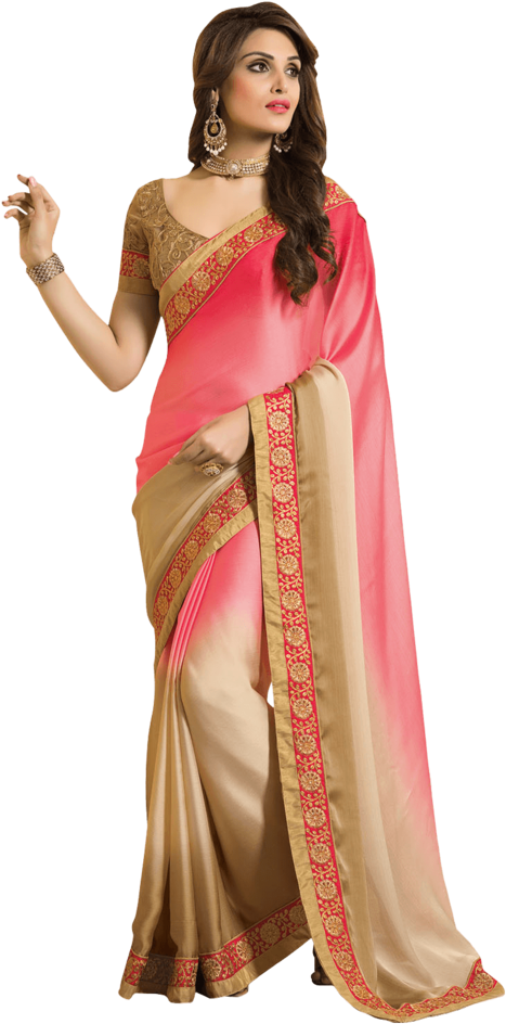 Women Silk Designer Saree - Women In Saree Image Png - Free Transparent ...