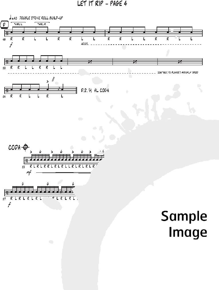 Download Let It Rip Thumbnail - Let It Rip Snare Sheet Music PNG Image ...