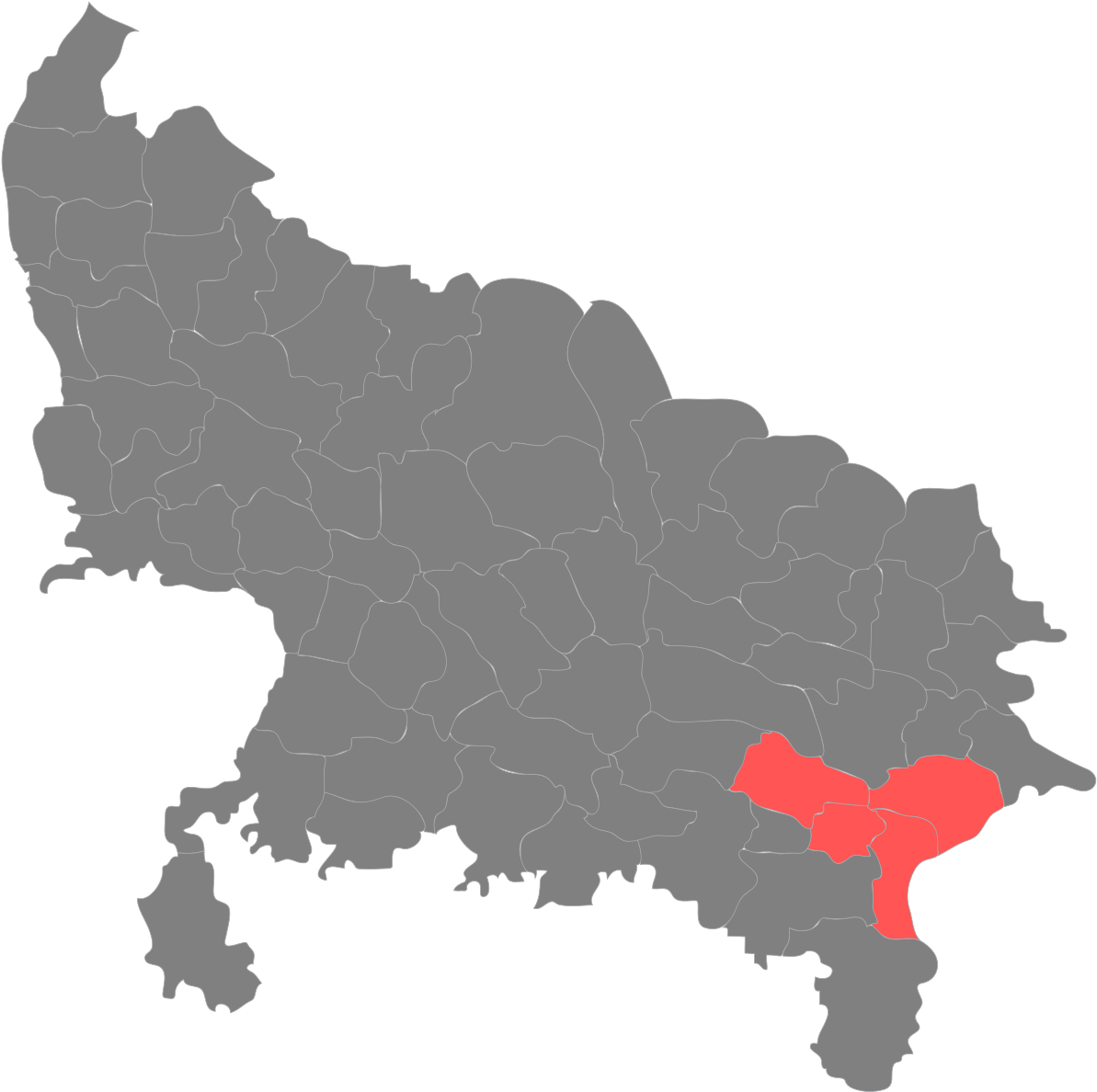 Varanasi In Uttar Pradesh Map - Free Transparent PNG Download - PNGkey