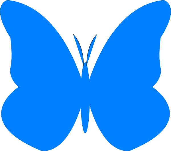 Download Bright Butterfly Clip Art At Clker - Blue Clip Art Butterfly ...